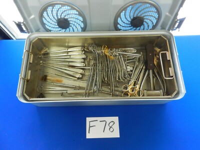 F78 V. Mueller Aesculap Jarit Orthopedic Soft Tissue Instrument Tray w ...