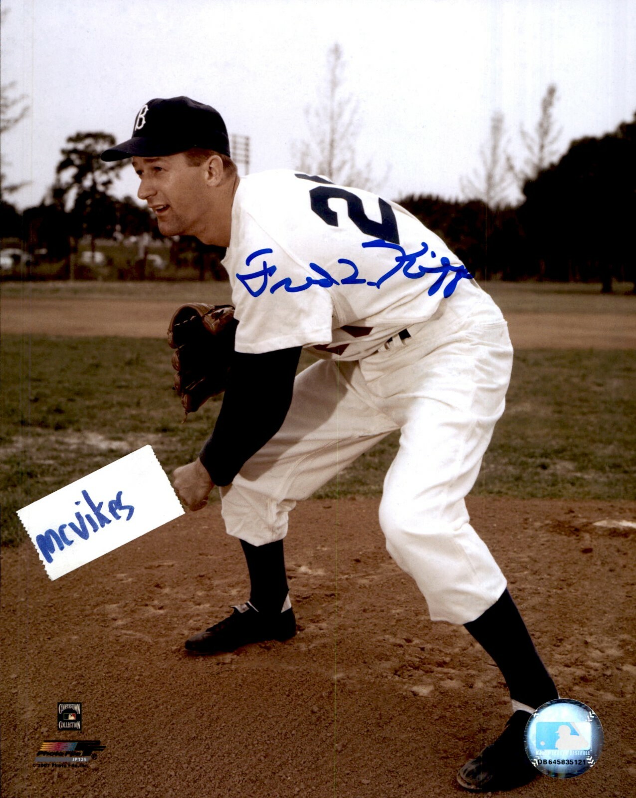 Fred Kipp 1957 Brooklyn Dodgers Autographed Signed 8x10 Photo COA Piqua ...