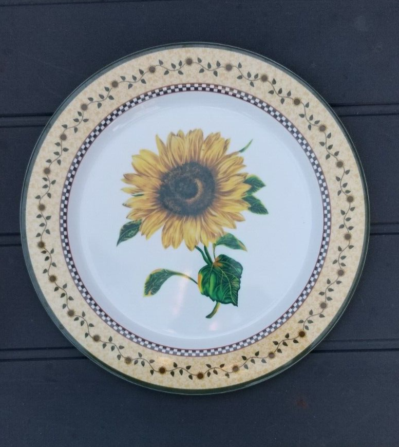 Melamine plates MELAMINE WEAR gourmet 12" Design SUNFLOWER plates (6 ...