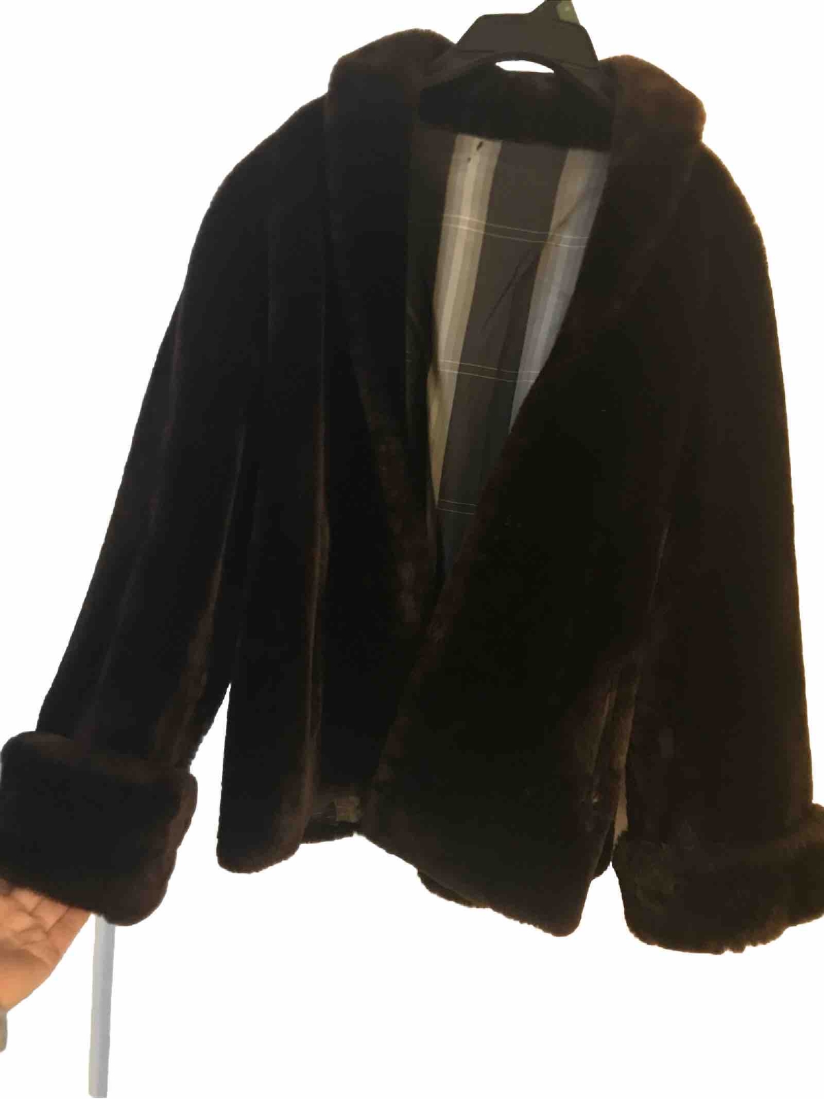 Vintage Mouton Lamb Fur Jacket Chocolate Brown 1950s … - Gem