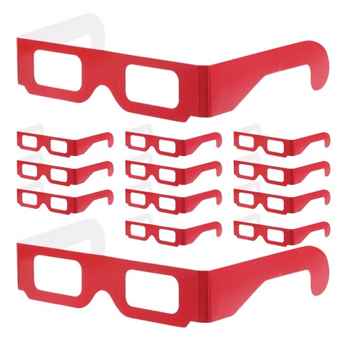 20 Pcs Glasses Rave Diffraction Red Christmas Eyeglasses Frames | eBay