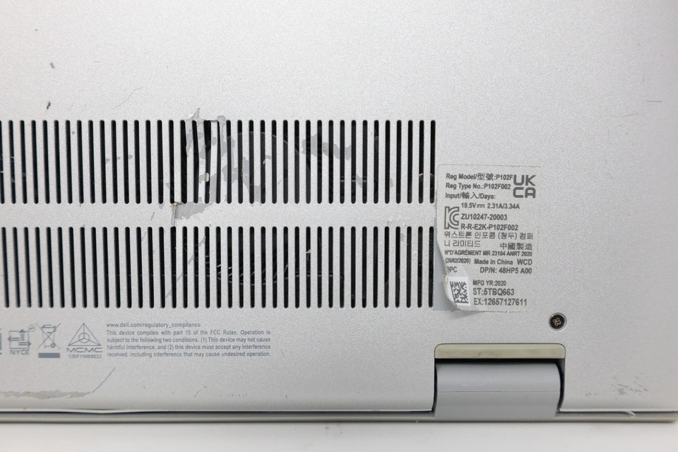 Dell Inspiron 15 5000 Laptop P102F (Specs Unknown) For PARTS or NOT ...