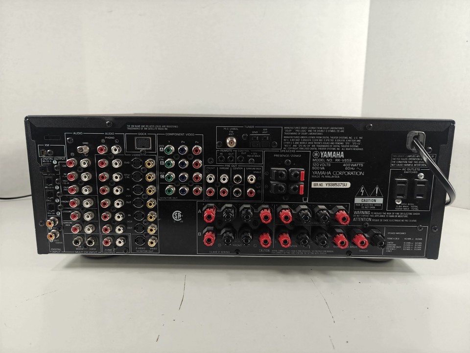 YAMAHA RX-V659 Receiver HiFi Stereo 7.1 Channel Home Theater Audio ...