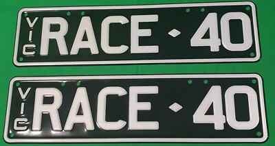 Victorian Personal / Custom Number Plates RACE 40 | eBay