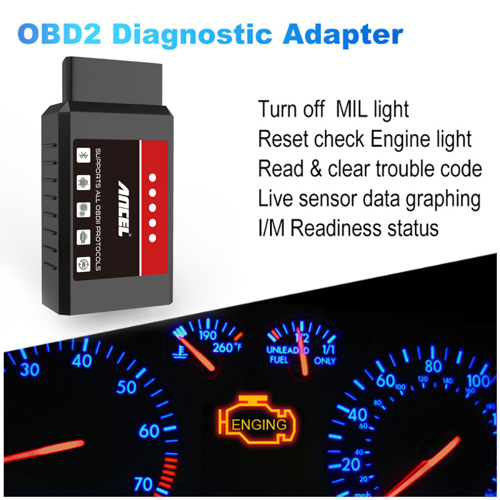 ELM327 Bluetooth Car Diagnostic Scan Tool OBD2 Scanner Code Reader ...