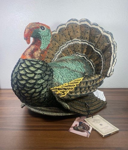 NEW John Derian Beaded Turkey Novelty Plush Pillow Target Exclusive ...