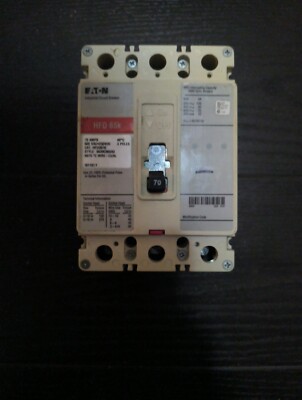 USED EATON CUTLER HAMMER CIRCUIT BREAKER FD3070 70A 600V 3P FD 35K | eBay
