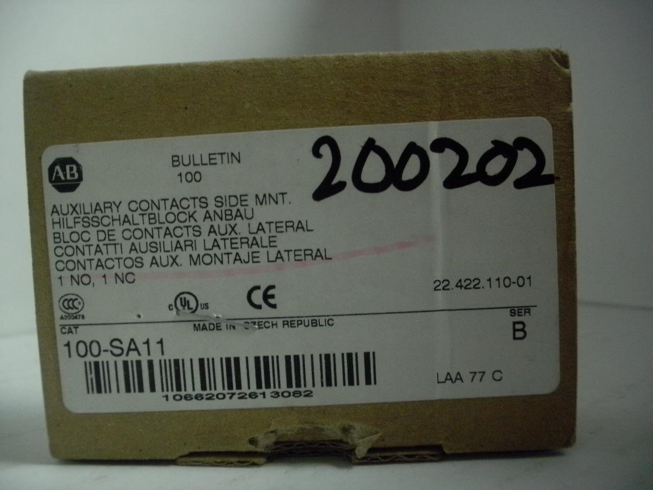 100-SA11 AUXILIARY CONTACT SIDE MOUNT NEW!! QUANTITY!! WOW!! | eBay