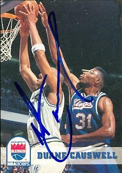 Duane Causwell autographed Basketball card (Sacramento Kings) 1993 ...