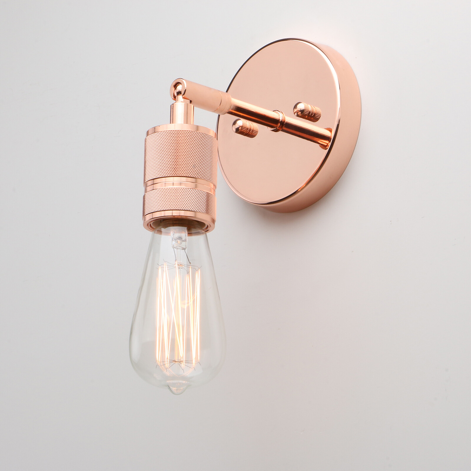 Set of 2 Retro Industrial Copper E27 Bare Lampholder Sconce Wall Lights Fixture | eBay