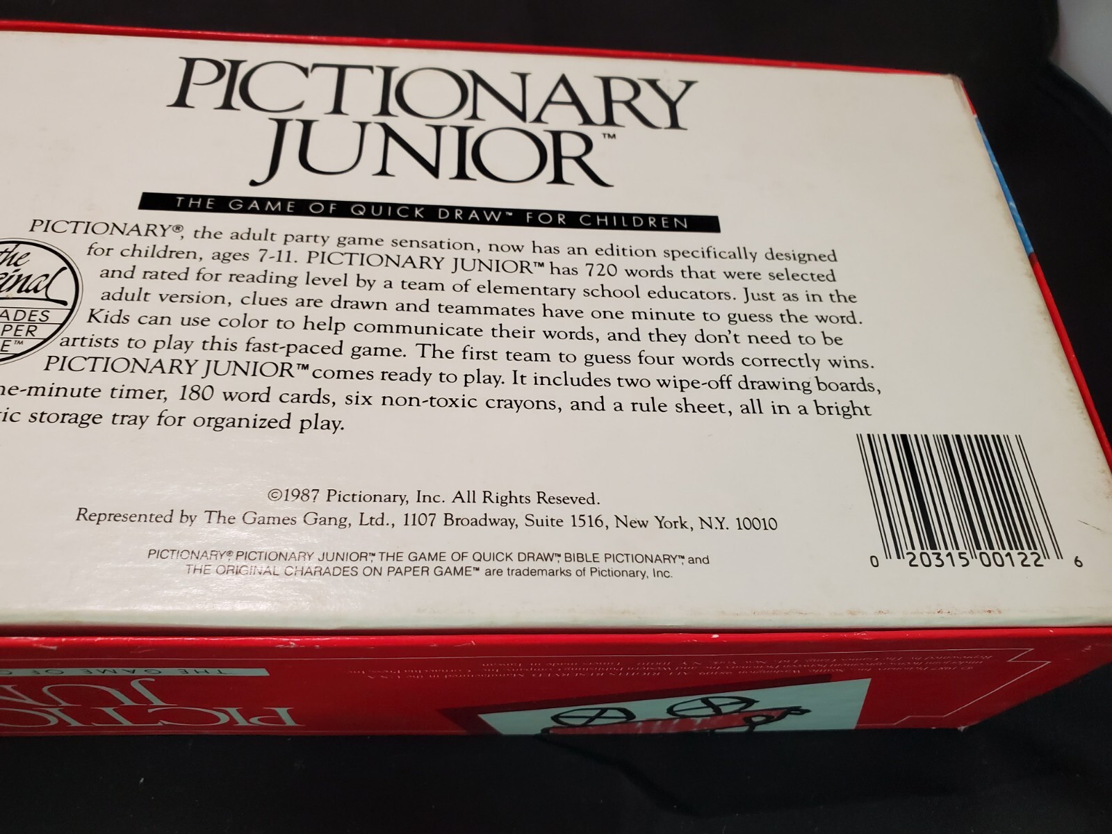 VINTAGE Pictionary Juhnior COMPLETE 1987 Classic Drawing Board Game | eBay
