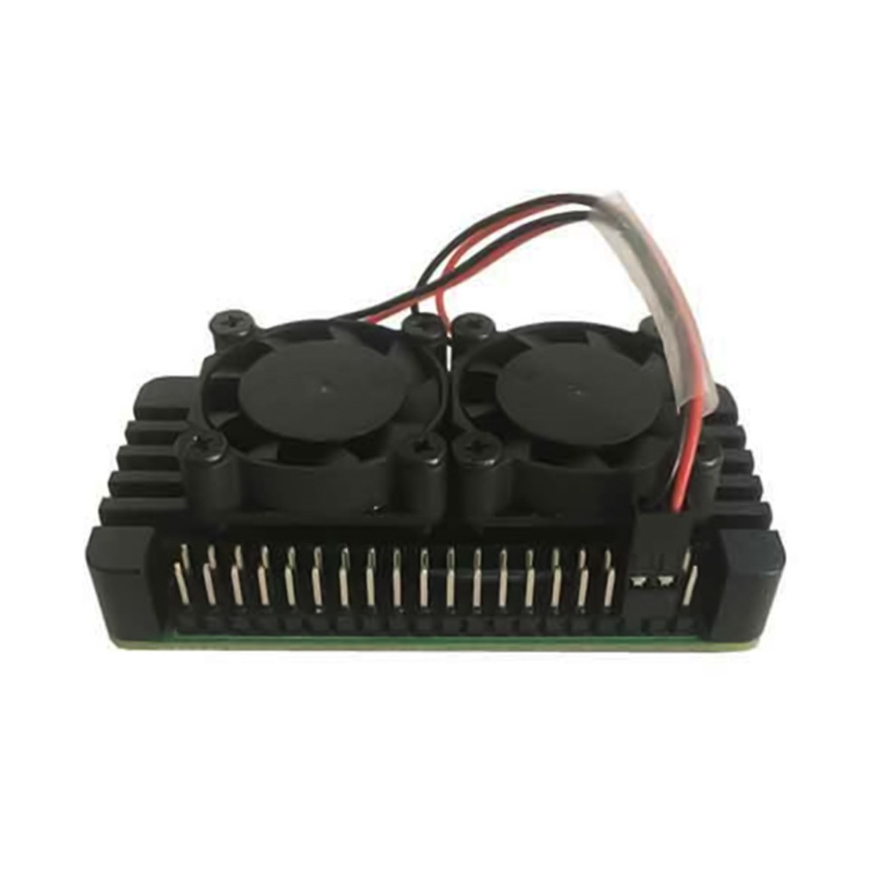 Dual Cooling Fan Aluminum Heatsink Case Shell Kit for Raspberry Pi Zero ...