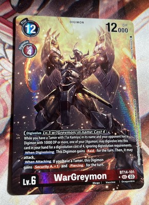 WarGreymon Alternate Art Foil - BT14-101 - NM - Digimon TCG | eBay
