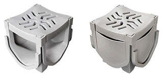 FERNCO INC FSDP-QUAD STORM DRAIN PLUS CORNER 4-WAY CONNECTOR WGREY ...