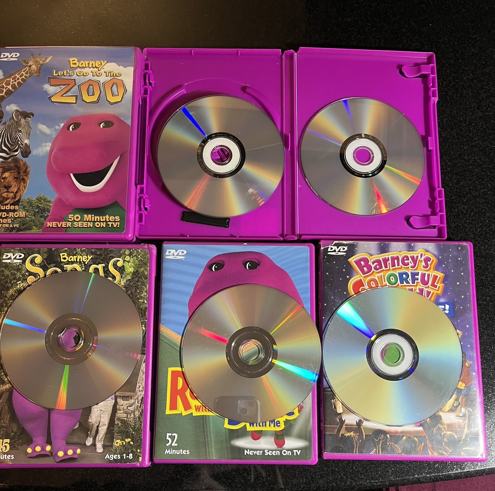 Barney 6 DVD Lot ABCs Numbers Zoo Colorful World Songs Park Dance | eBay