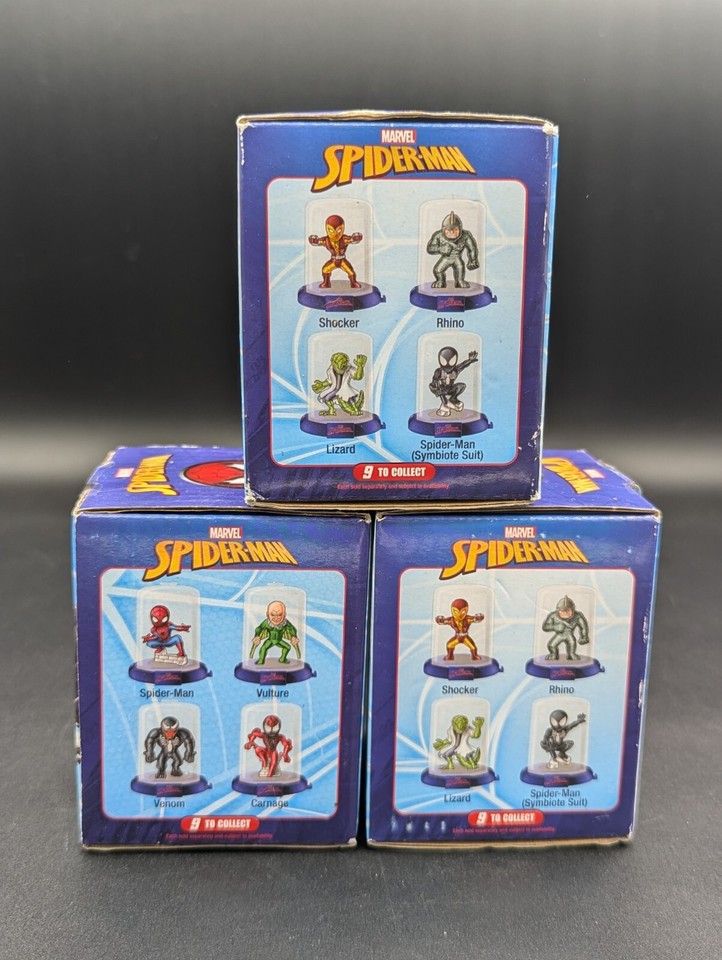 Domez 3x Pack Marvel Spider Man Series 1 Blind Box Bag Mystery Mini ...