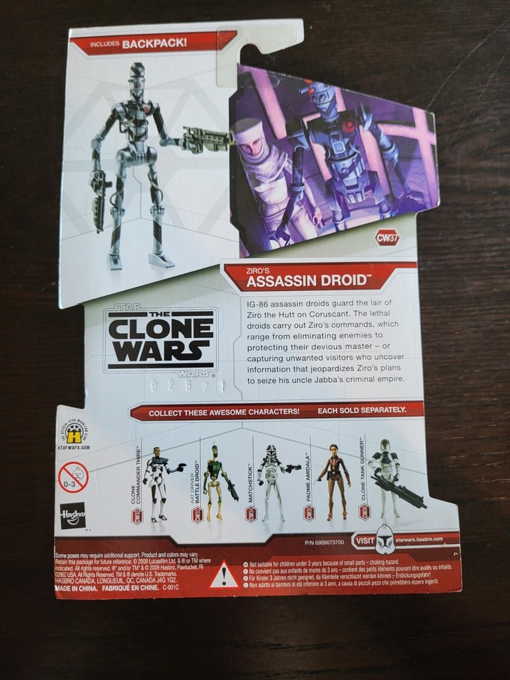 Ziro's Assassin Droid CW37 STAR WARS The Clone Wars TCW MOC NEW Sealed ...