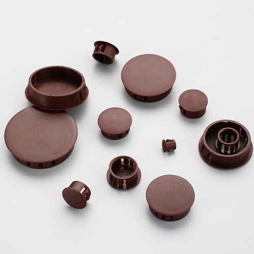 Round Plastic Brown Blanking End Cap Caps Tube Pipe Inserts Plug Bung ...