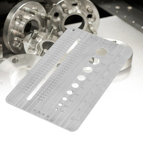 2-10mm Stainless Steel Screw Gauge Plate Bolt Diameter Measuring Ruler ...