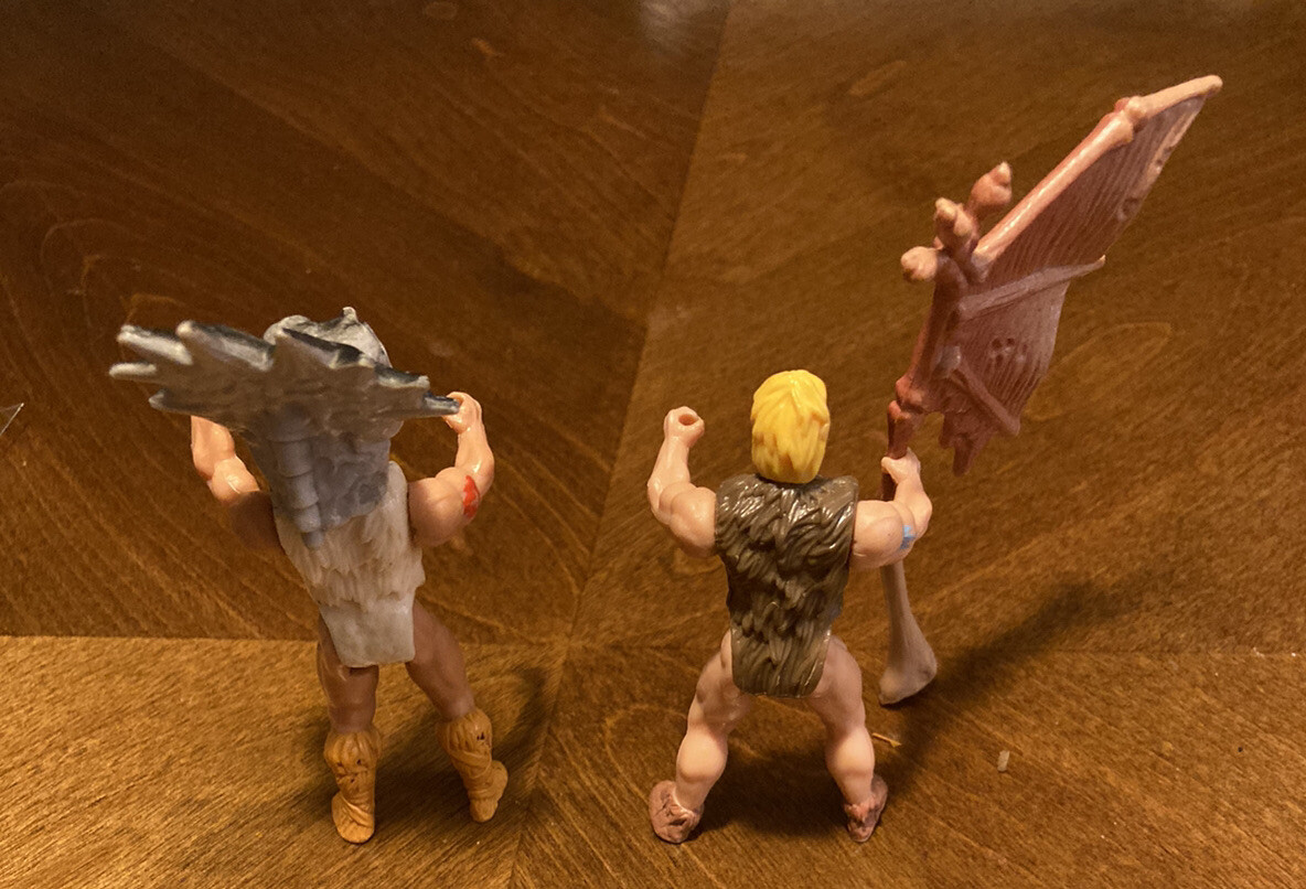 Vintage 1988 Kenner Bone Age Caveman Action Figure Lot (2 Figures ...