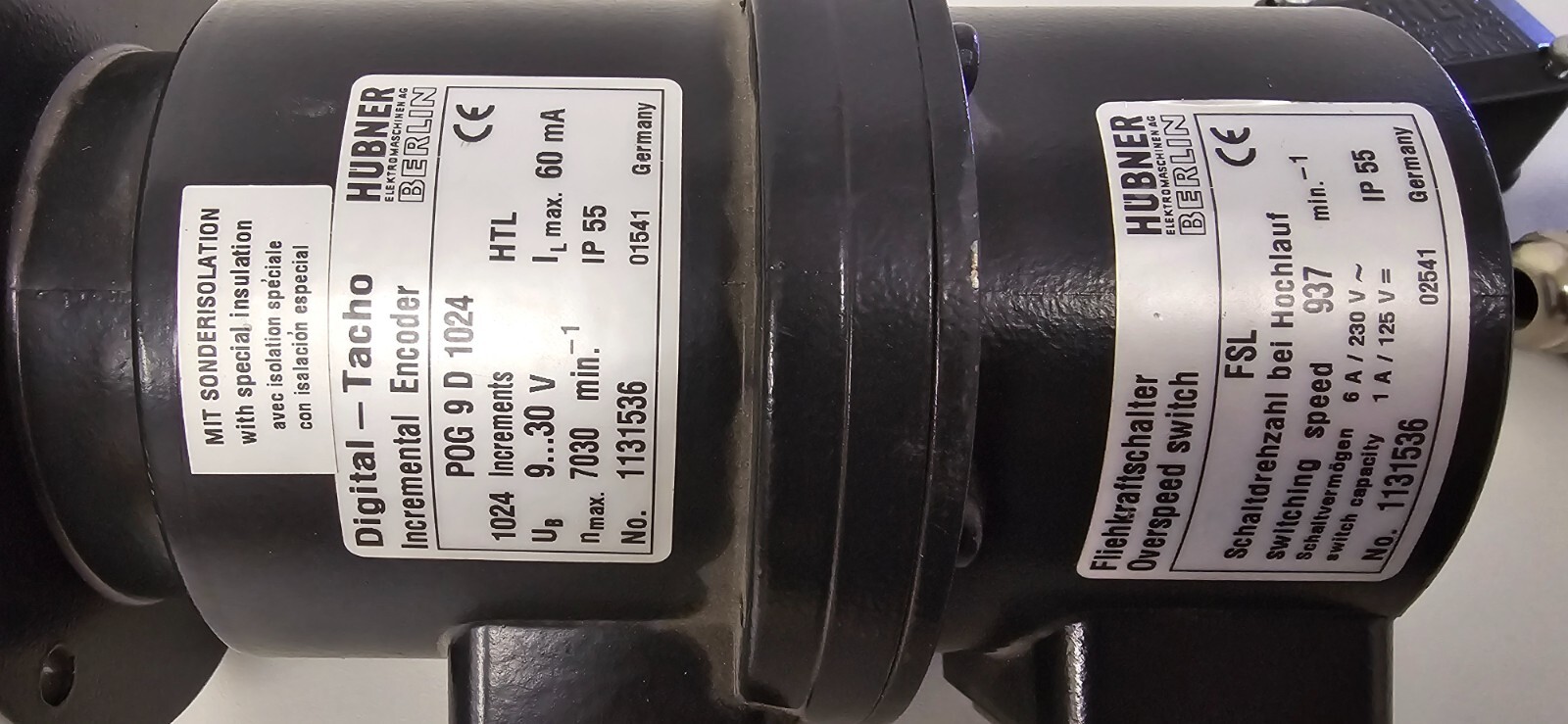 Digital tacho/encoder HUBNER P0G9D1024 with overspeed switch FSL | eBay