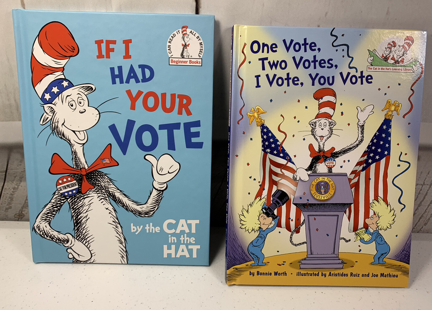 2 Dr Seuss Books ~ If I Had Your Vote ~ One Vote Two Votes I Vote You ...