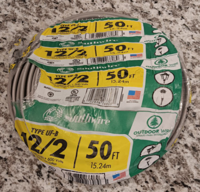 Southwire Outdoor Romex 13055922 12/2WG UF Wire 50-Foot, Copper | eBay