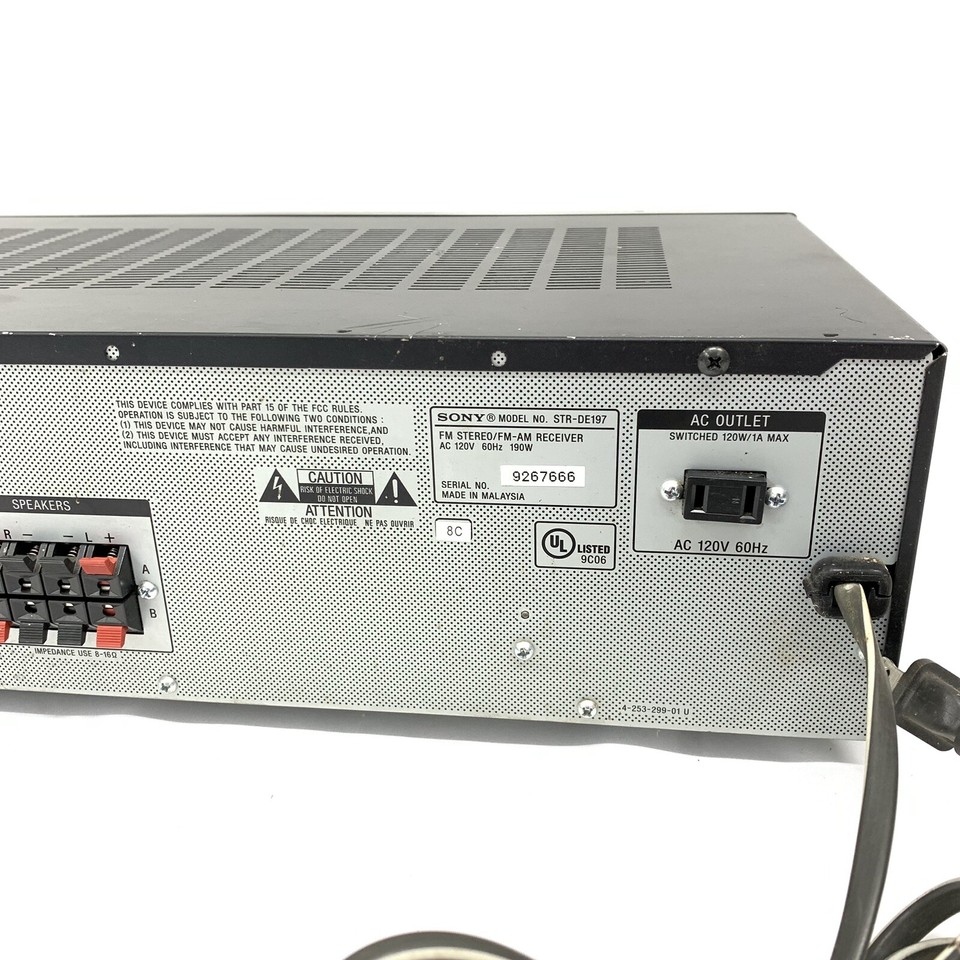 Sony STR-DE197 Receiver HiFi Stereo Vintage 2 Channel AM/FM Tuner Home ...