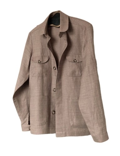 PINI PARMA Safari Jacket-M 58.5% Linen/ 41.5% Wool ITALY | eBay