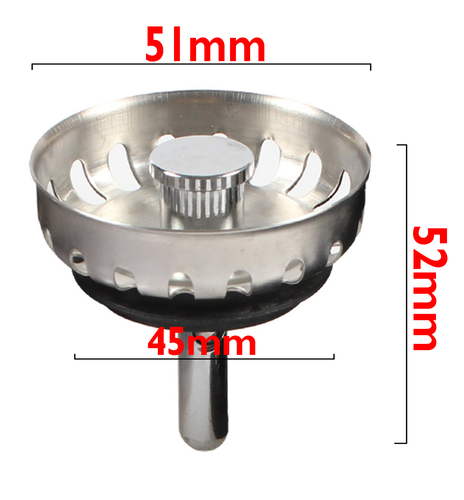 MINI 50mm Kitchen Sink Strainer Waste Plug. McAlpine MBSKTOP | eBay