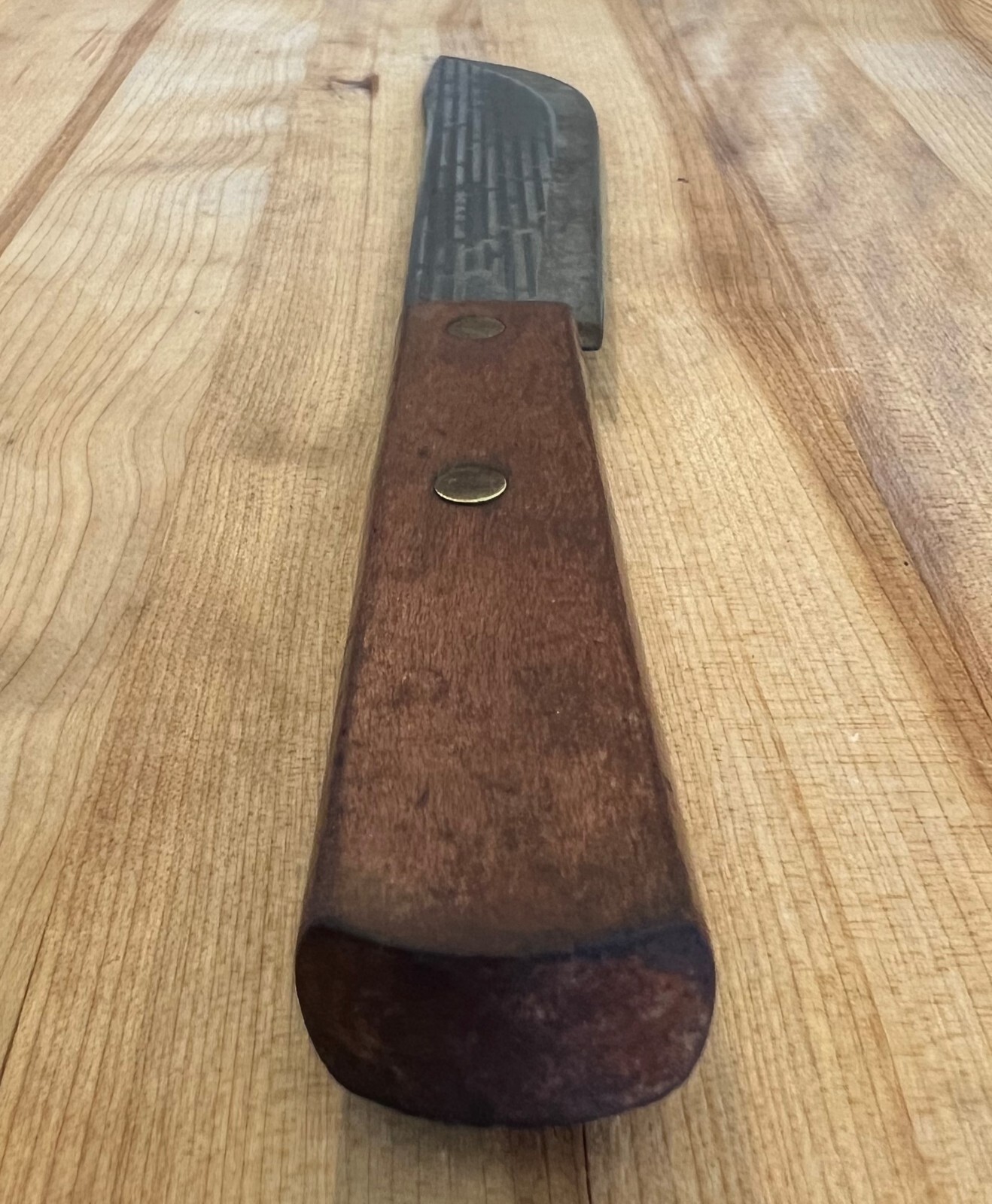 VINTAGE HANSON BUTCHERS KNIFE 7" CARBON STEEL BLADE MADE IN TAIWAN 3/4 ...