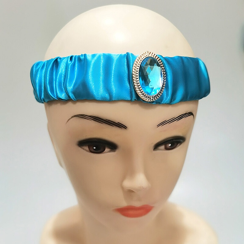 Girls Blue Headbands Large Rhinestone Children Headwear Princess Hair ...