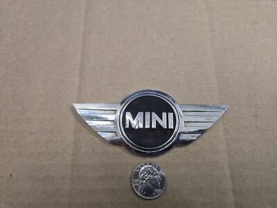 Mini OEM Cooper Chrome 4.75" Metal Emblem Badge Logo Nameplate Name ...
