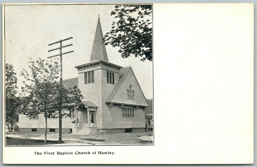 HAWLEY PA FIRST BAPTIST CHURCH ANTIQUE POSTCARD | eBay