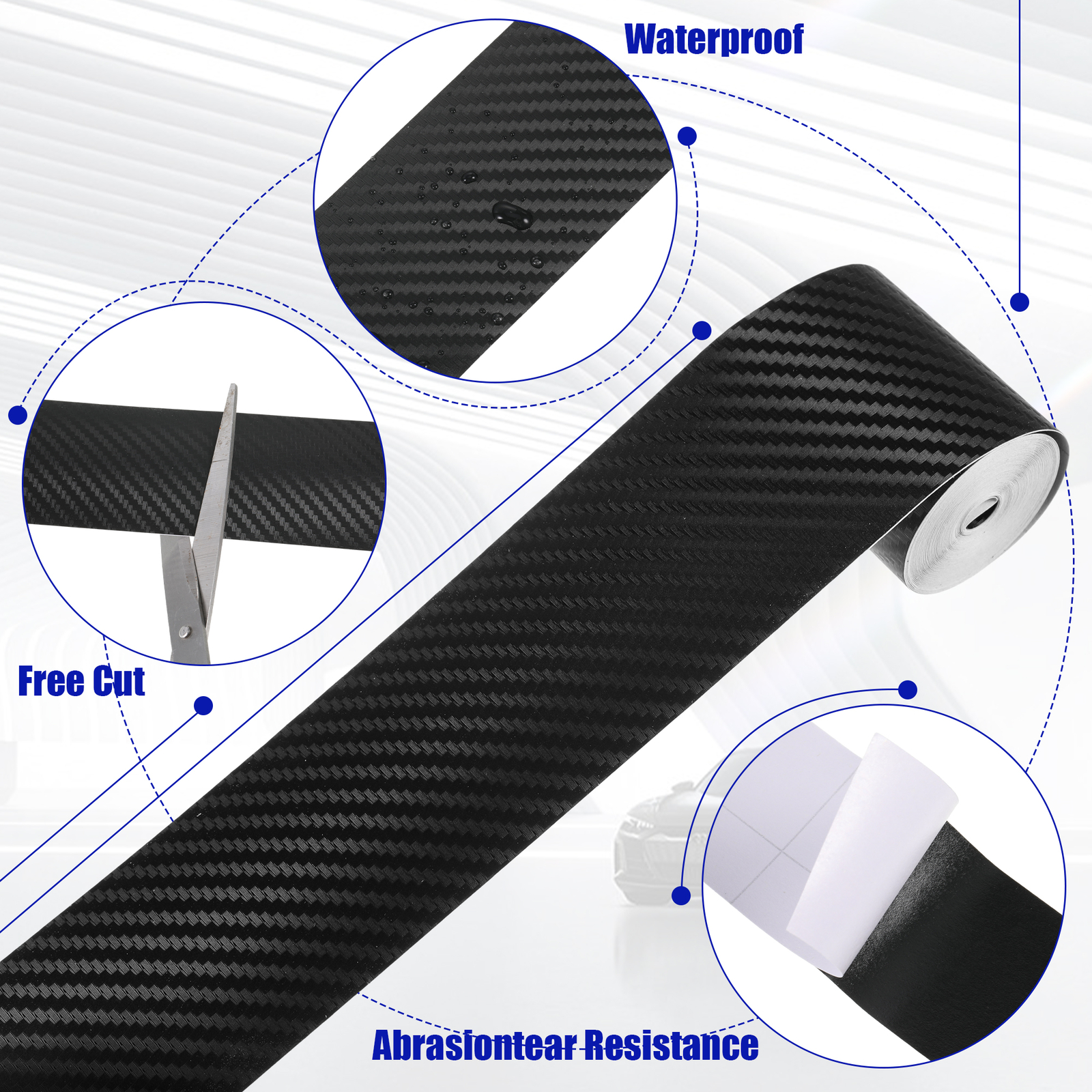 Carbon Fibre Car Sticker With Universal Scratch-resistant And Weather ...