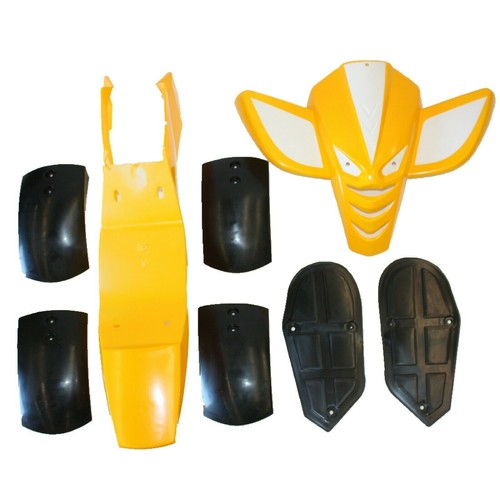YELLOW Plastics Fairing Guards Mud Guard Foot Rest 49cc Mini Quad Dirt ...