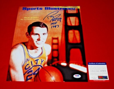 RICK BARRY golden state warriors signed PSA/DNA 11X14 HOF 1987 NBA top ...
