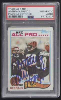 1982 Topps Anthony Munoz Rookie RC Auto Inscribed "HOF 90" (PSA) | eBay