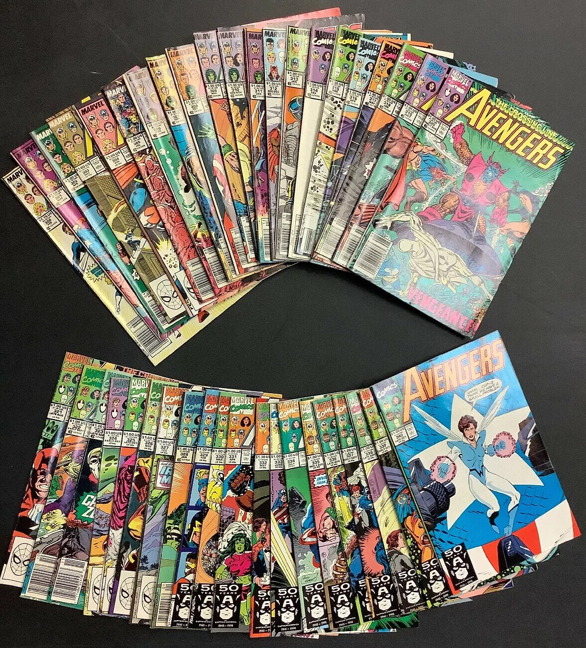 AVENGERS #300 -340 MARVEL 40 ISSUE MARVEL COMICS CAPTAIN AMERICA THOR ...