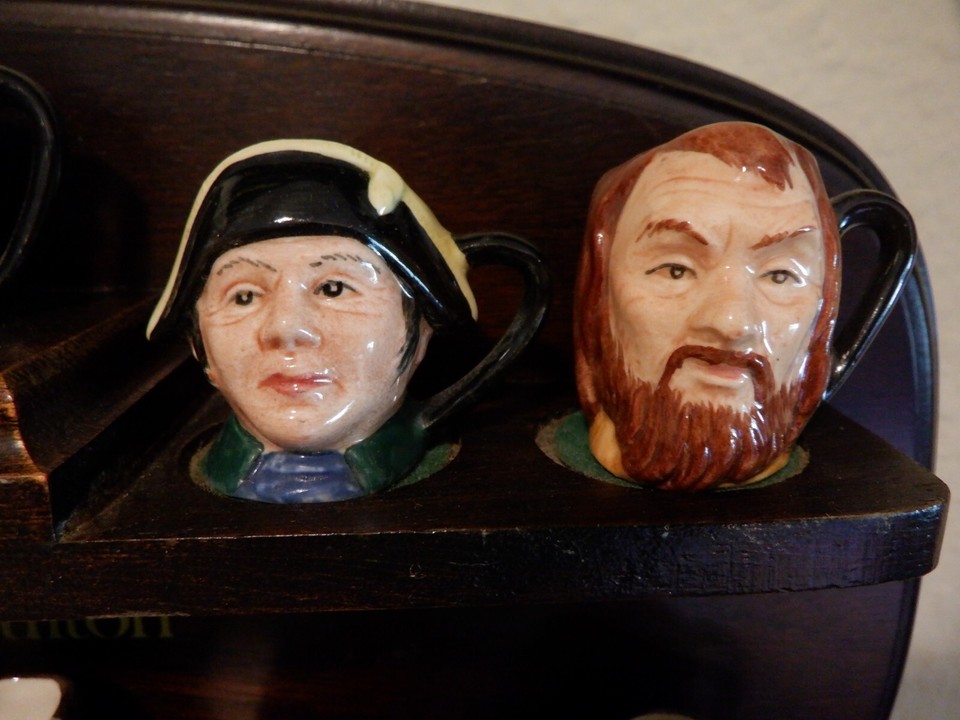 Royal Doulton Toby Mug Jugs 1-1/2" Tall Tiny Mugs Lot of 12 With ...