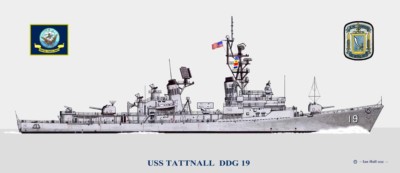 USS Tattnall DDG-19 Ship Print US Navy | eBay