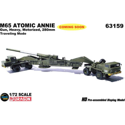 1/72 Dragon 63159 US M65 280mm Atomic Cannon Atomic Anne Transport Mode ...