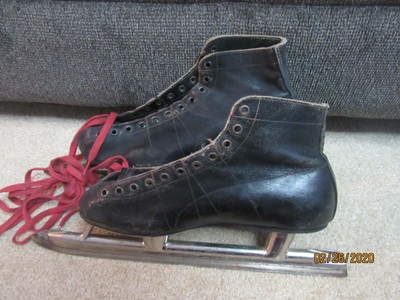 PLANERT Winner Bauer VTG Leather Ice Skates Canada Collectible Mens ...