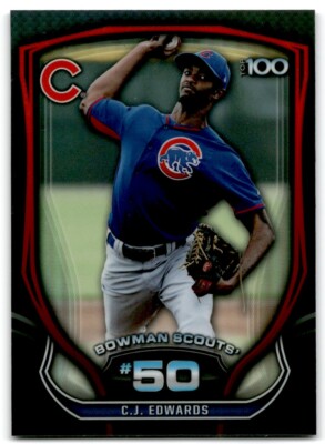 2015 Bowman Scouts Top 100 C.J. Edwards. Chicago Cubs #BTP-50 | eBay