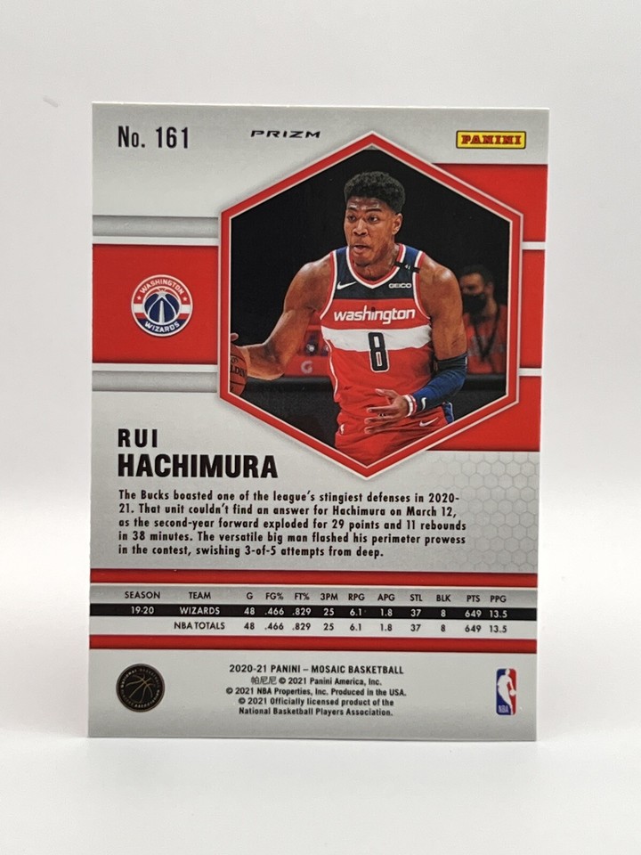 2020-21 Panini Mosaic Tmall Wizards Rui Hachimura Red Wave #161 | eBay