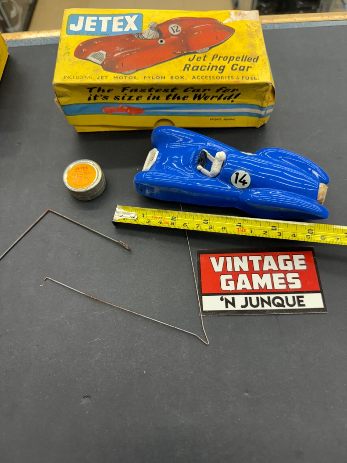 2 x Vintage JETEX Toy Jet Propelled Racing Cars Both Blue With Boxes ...