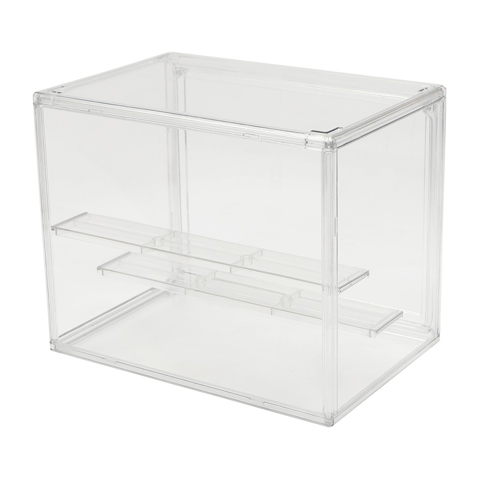 Compact 2-Tier Display Shelf Clear Cake Cupcake Bread Storage Box ...