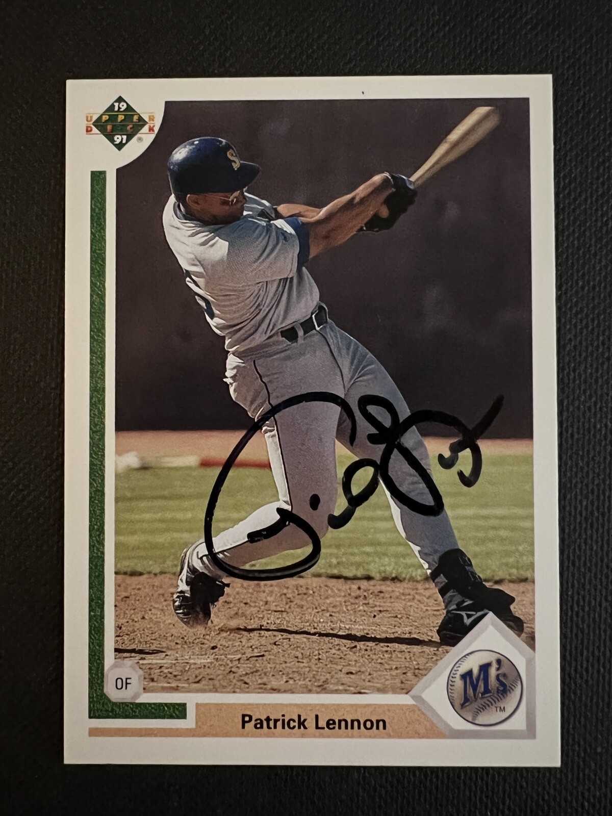 Patrick Lennon Signed 1991 Upper Deck Baseball Card Auto Mariners ...