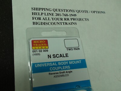 MICRO-TRAINS #001 02 009 UNIVERSAL BODY MOUNT COUPLERS TWO PAIR (1025-1 ...