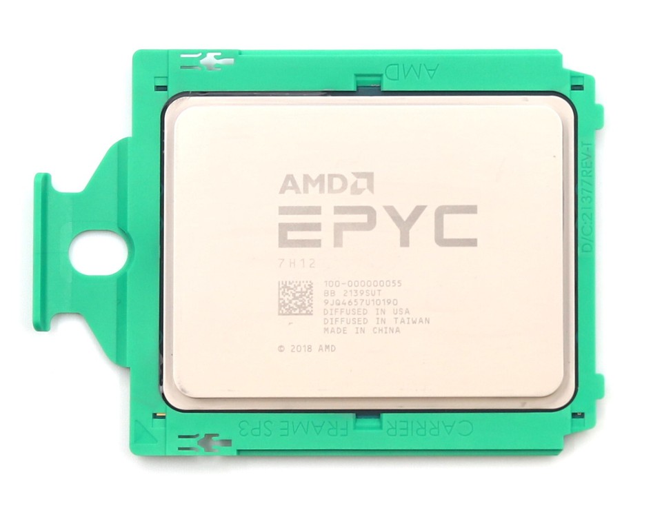 AMD EPYC 7H12 2.60GHz 64-Core 256MB Socket SP3 CPU Processor P/N: 100 ...